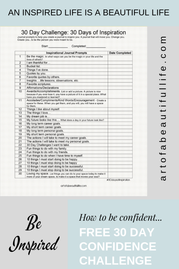 How to Be Inspired - 30 Days of Inspiration - Be Inspired - The Art of ...